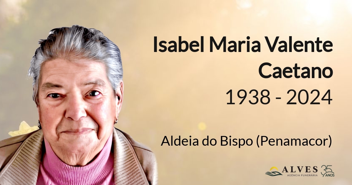 Homenagem a D. Isabel Maria Valente Caetano 1938 - 2024